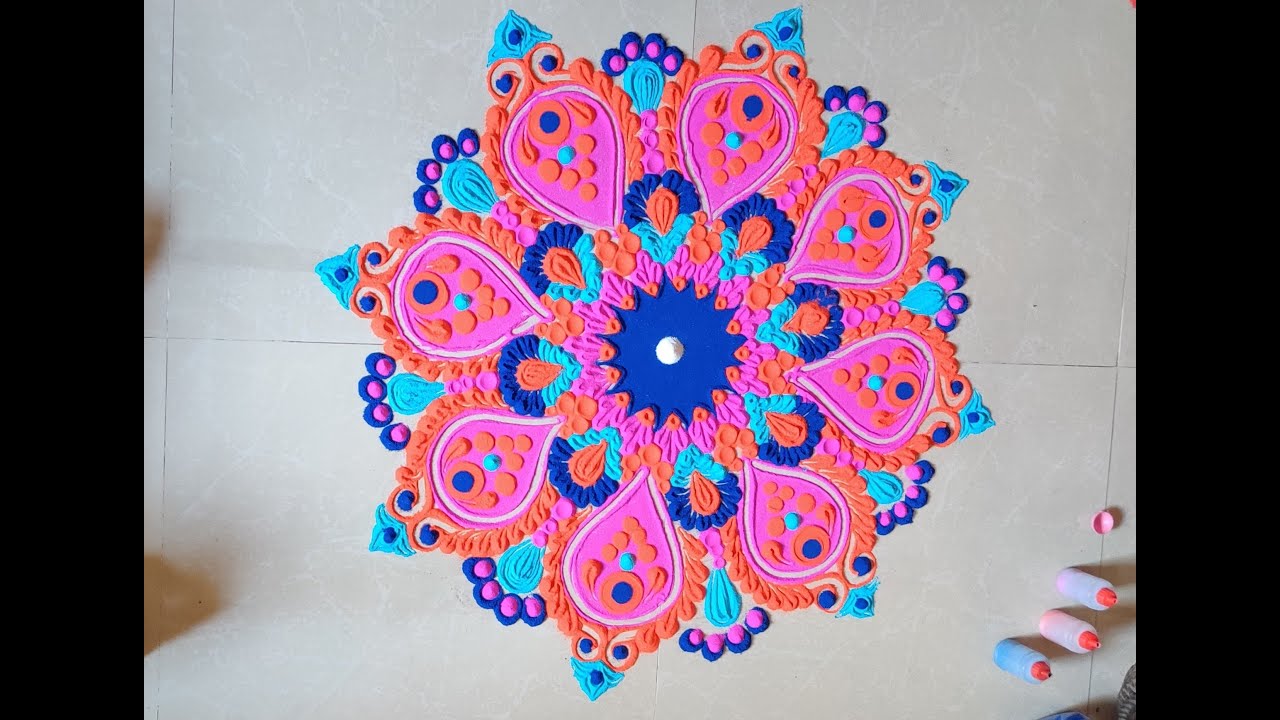 🌸 Dive into the colors of tradition with this mesmerizing flower-shaped ...