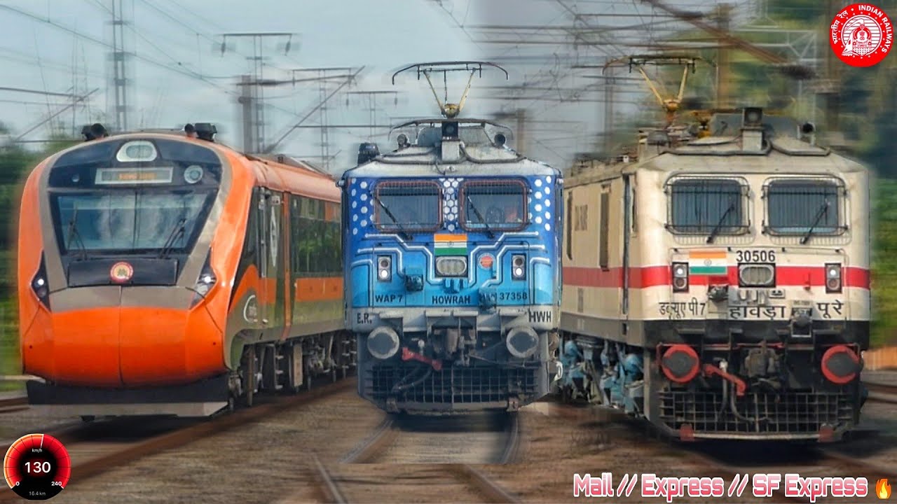 🔥 High Speed Corridor 130 Vs 110 Kmph RAJDHANI + DURONTO + SHIPRA ...