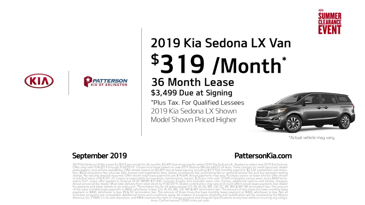 2019 Kia Sedona LX Van Offer Patterson Kia September SP 3 - YouTube