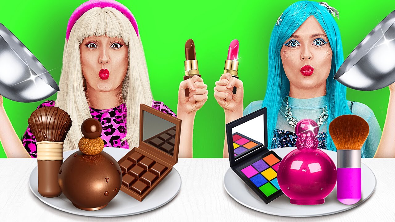 Chocolate Vs Real Food Challenge 🍩 Sweet Chocolate Food Cooking ...