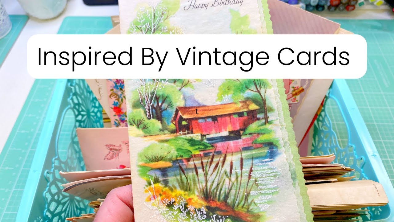 Let's Make a "Vintage" Greeting Card - YouTube