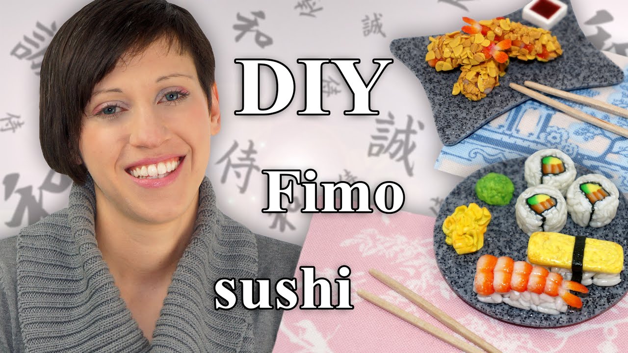 FIMO Sushi: Polymer Clay 寿司 - Tutorial [HD/DE] (EN-Sub) - YouTube