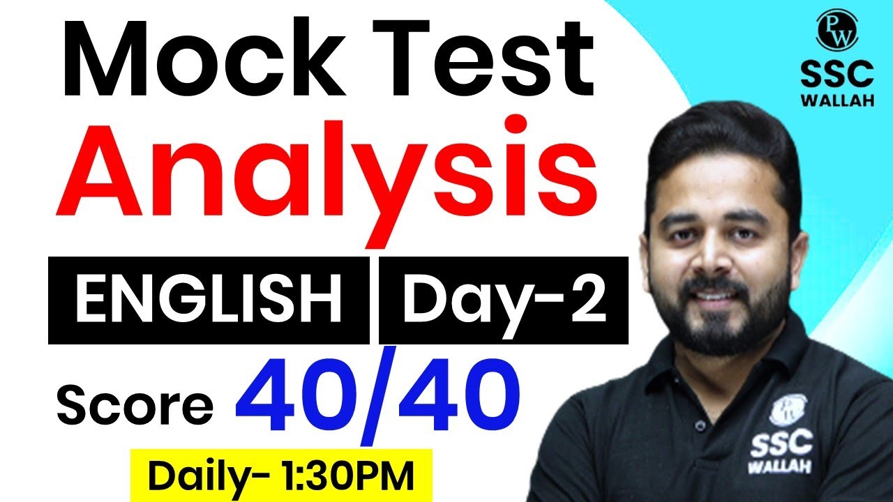 Mock Test Analysis | English #2 | SSC GD | CGL | CHSL | MTS | CPO - YouTube