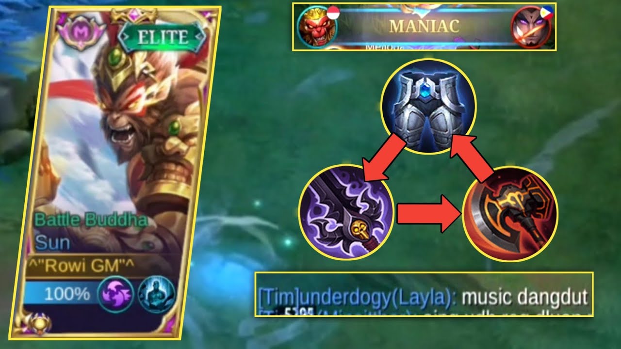 SUN PERFECT BUILD TERSAKIT!! KEGANASAN BUILD SUN HAMPIR DAPET SAVAGE ...