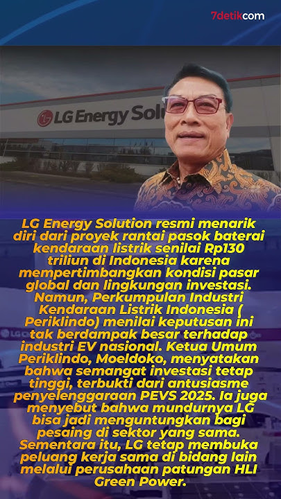 LG Mundur dari Proyek Baterai Rp130 Triliun #beritaterkini #beritaterbaru #lg #shorts - YouTube