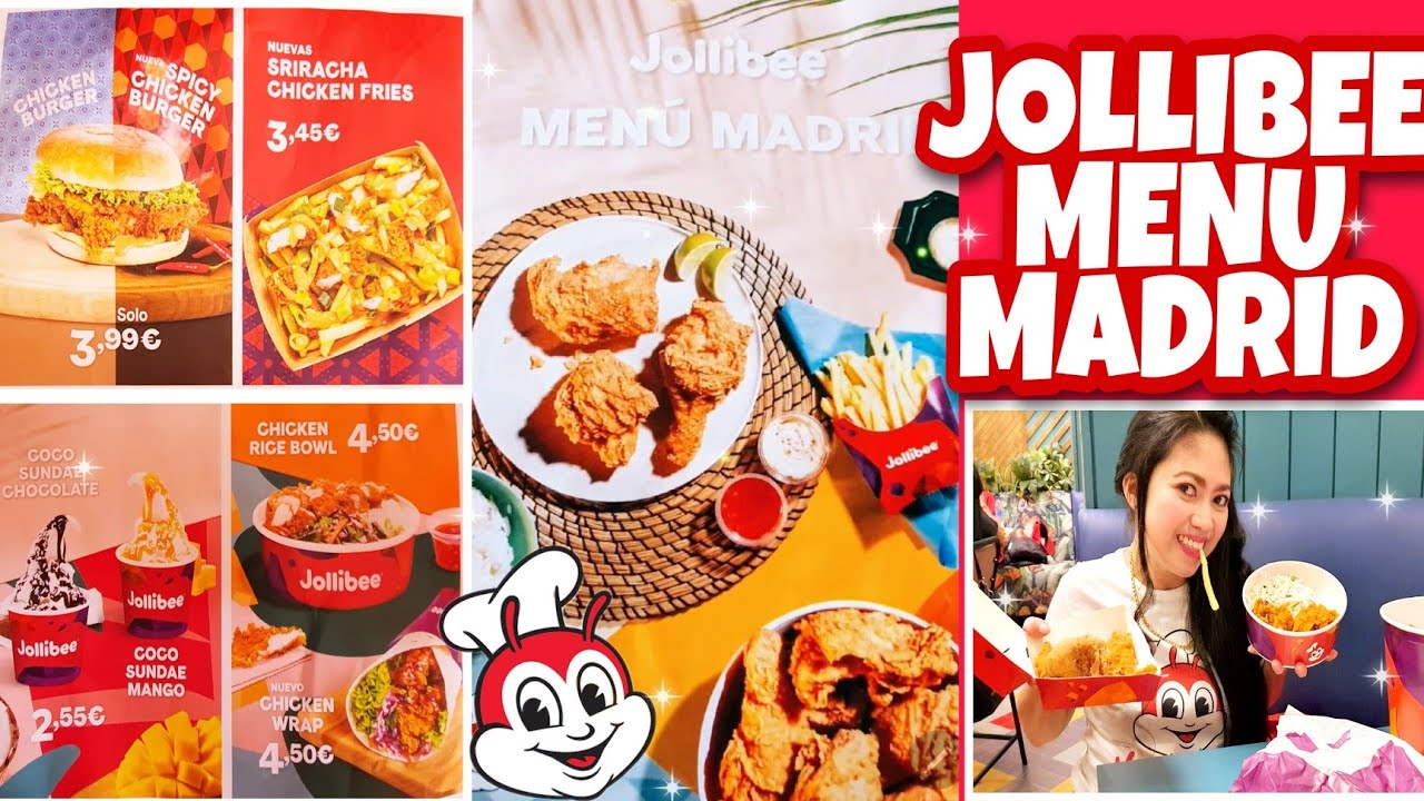 JOLLIBEE MENU MADRID | MENU PRICE LIST | Cherich TV - YouTube