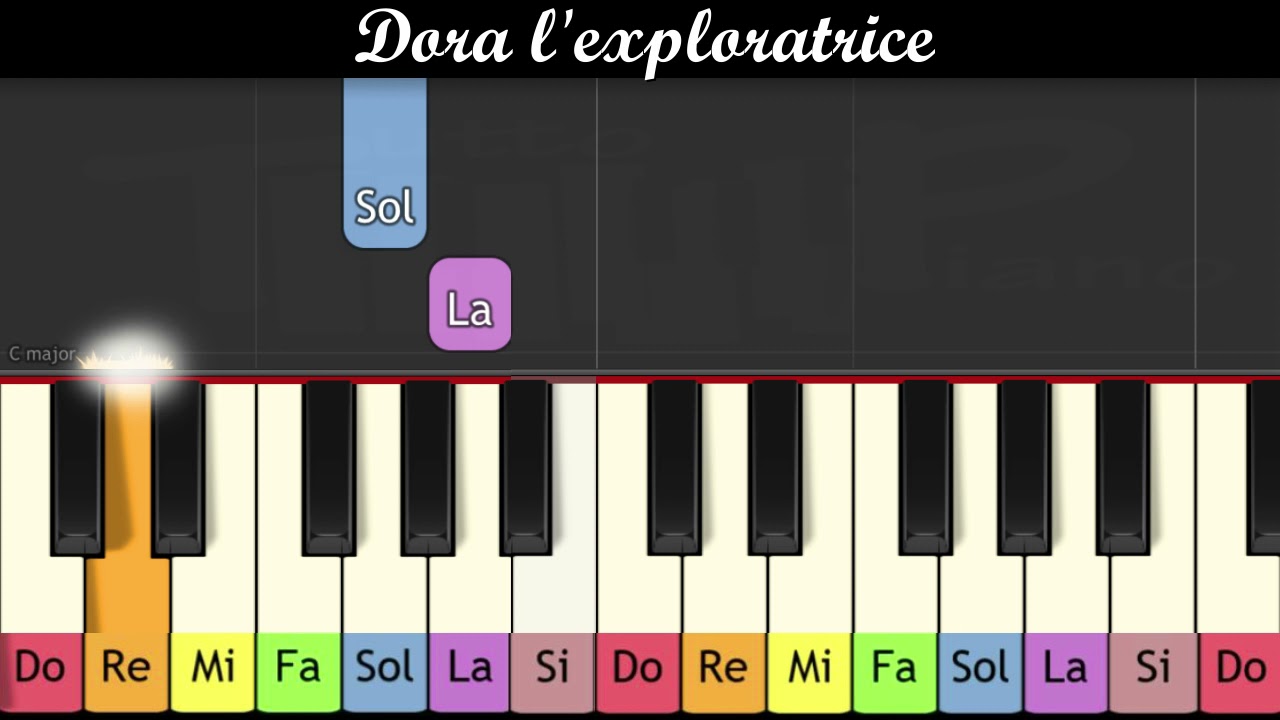 Apprendre la chanson de "Dora l'exploratrice" au piano (très facile ...