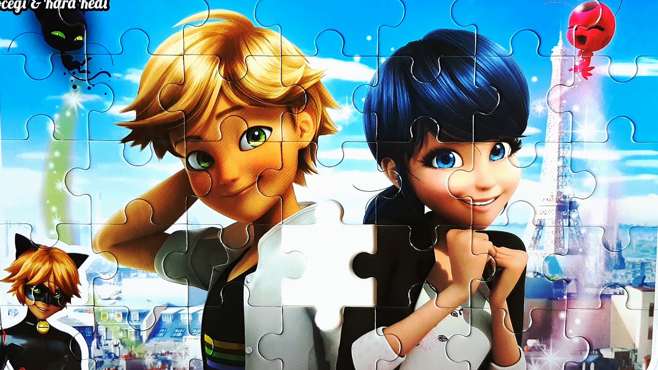 PUZZLE MIRACULOUS LADYBUG AND CAT NOIR - YouTube
