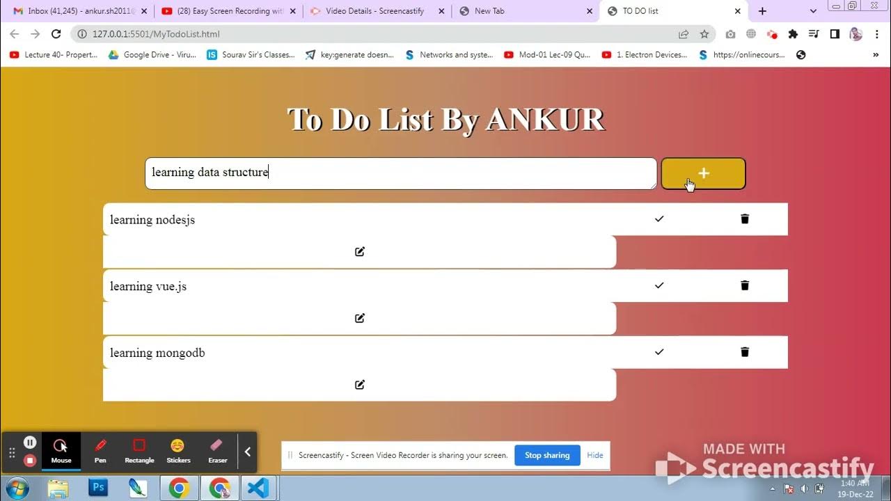 TodoList using HTML, CSS AND JAVASCRIPT - YouTube TodoList using HTML, CSS AND JAVASCRIPT - YouTube