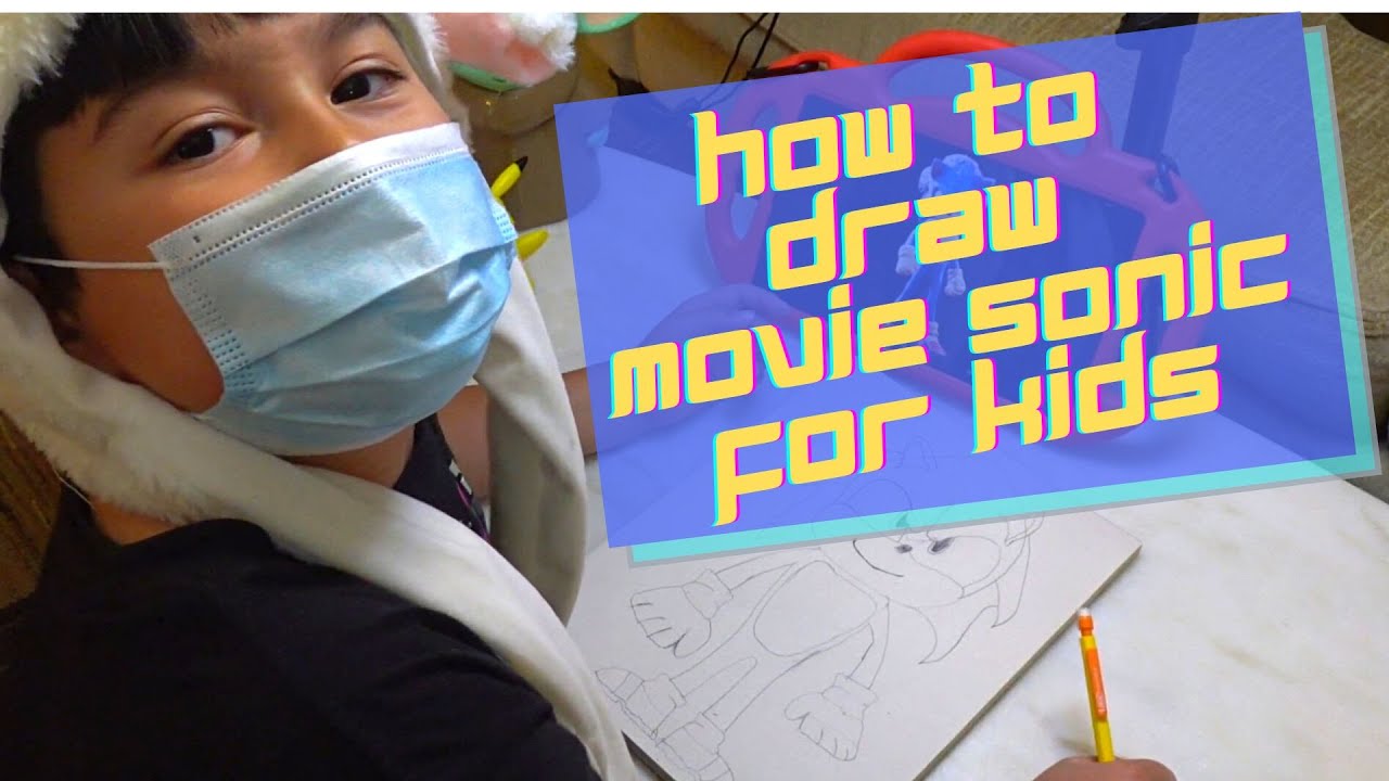 How to draw movie Sonic for kids - YouTube