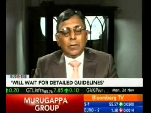 A.Vellayan, Chairman, Murugappa Group- Interview on Bloomberg TV - YouTube