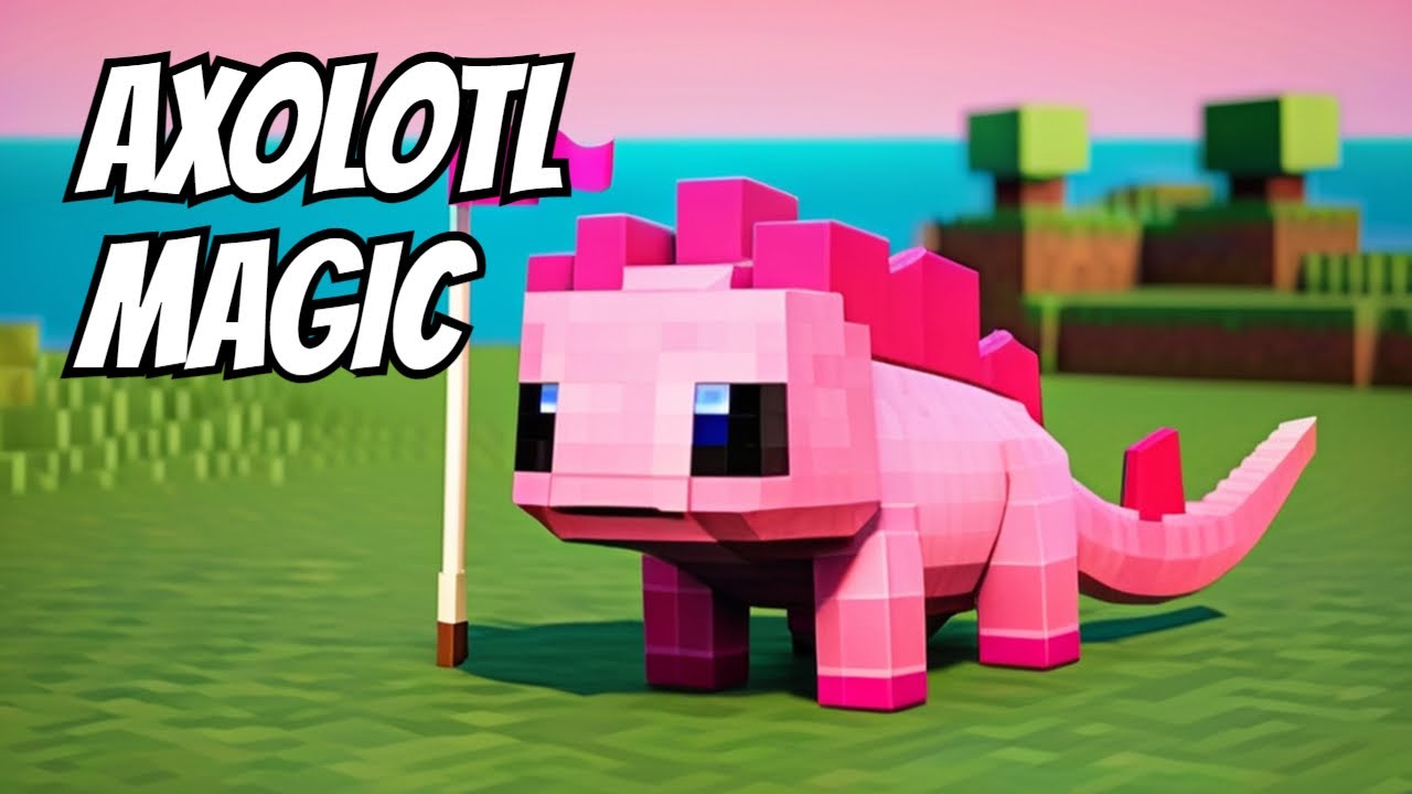 How To Make A Pink Axolotl Banner In Minecraft - YouTube