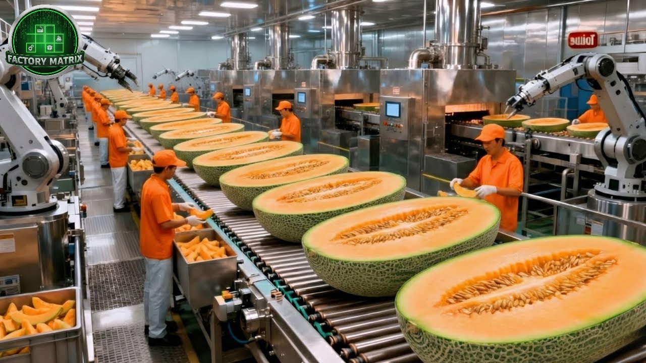 Inside a Modern Honeydew Processing Plant: From Whole Melons to Smooth ...