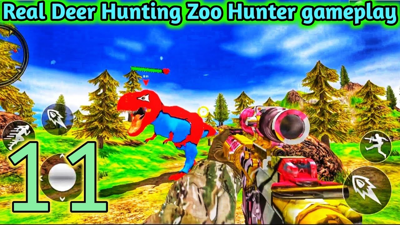 Real Deer Hunting Zoo Hunter gameplay | Dinosaur Hunting Gun Games ...