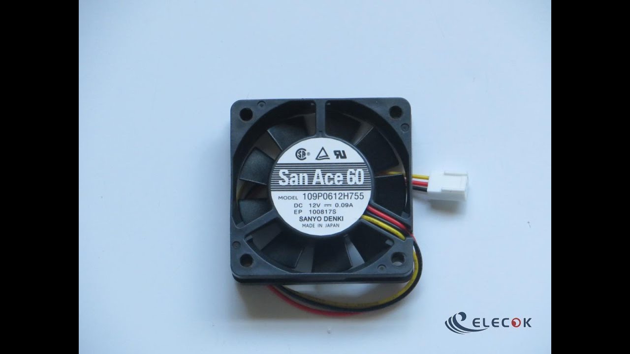 109P0612H755 12V 0.09A 3wires-Square Fan - YouTube
