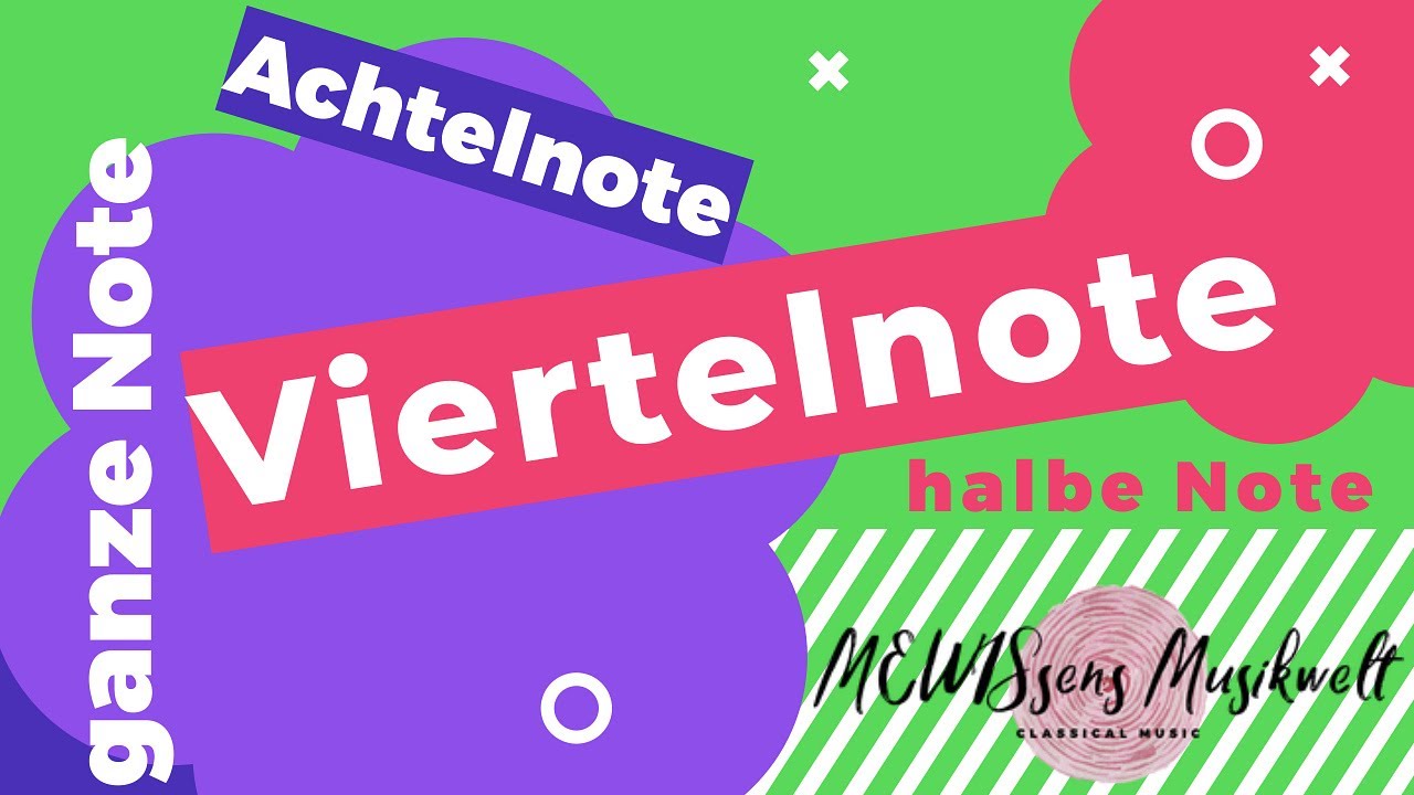 Achtelnote, Viertelnote, halbe Note, ganze Note: Notenwerte für Kinder ...
