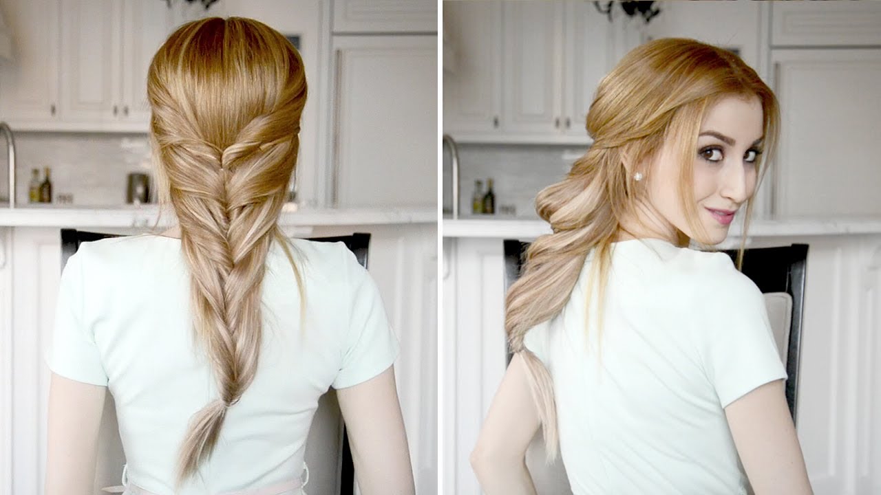 French Twisted Ponytail Hairstyle | Fancy Hair Tutorial - YouTube