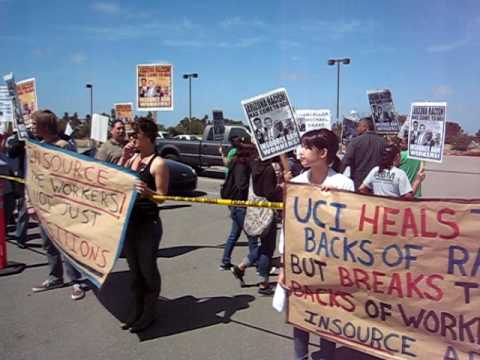 May 14 2010 - ABM Worker Protest at UCI Stem Cell bldg. opening ...