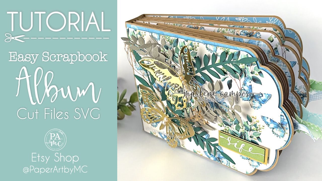 Easy Scrapbook Mini Album, Cut Files, SVG, TUTORIAL by PaperArtbyMC ...