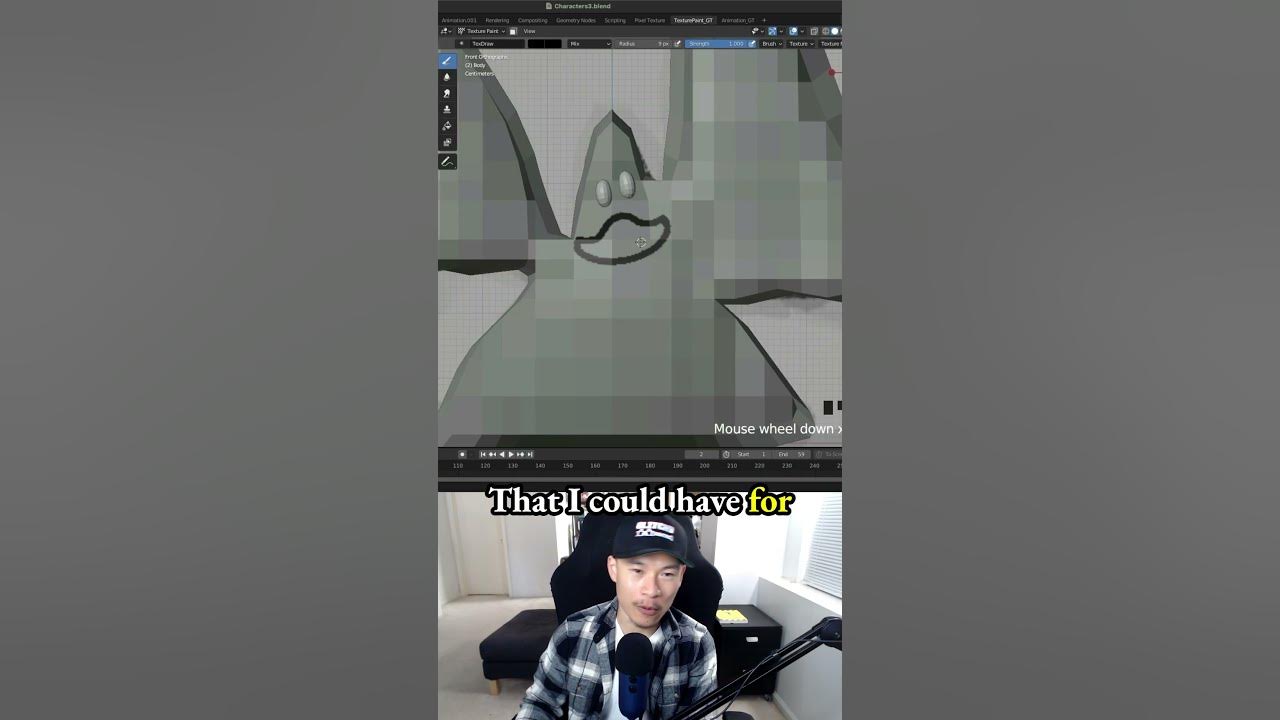 Creating Expressions: Adding a Smirk for Animation - 3d game character in Blender - 3.3 Spooky ...