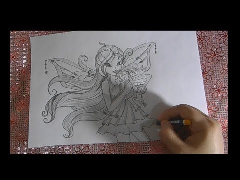 How To Draw Bloom Enchantix | Speed Drawing | Winx Club Bloom Sketching ...