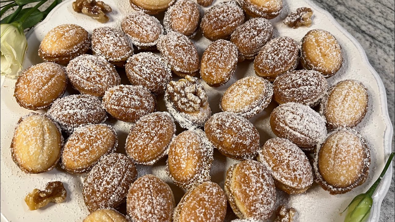 My family loves these Walnut shaped cookies/nut waffles/ so yummy 😋 ...