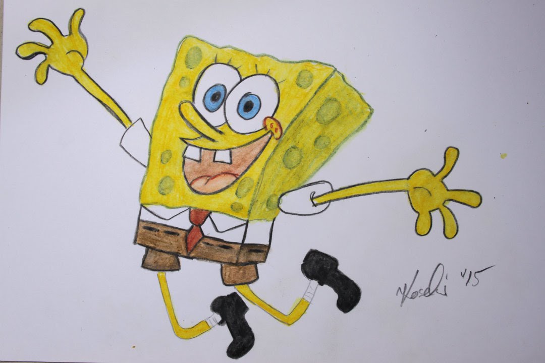 How to draw Mr. Sponge / Jak narysować Pana Gąbkę - YouTube