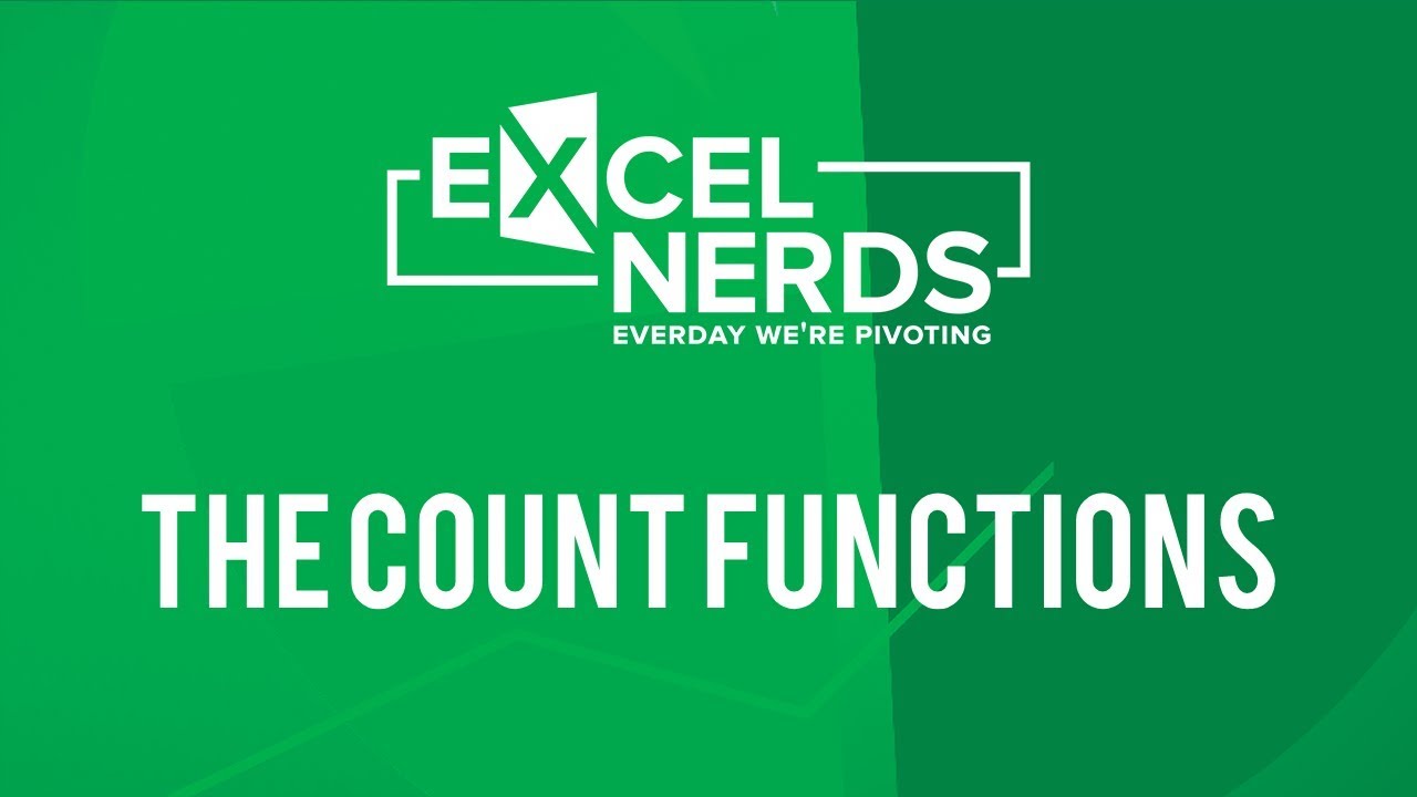 Learn The Count Functions In 5 Minutes Excel Nerds Youtube 7204
