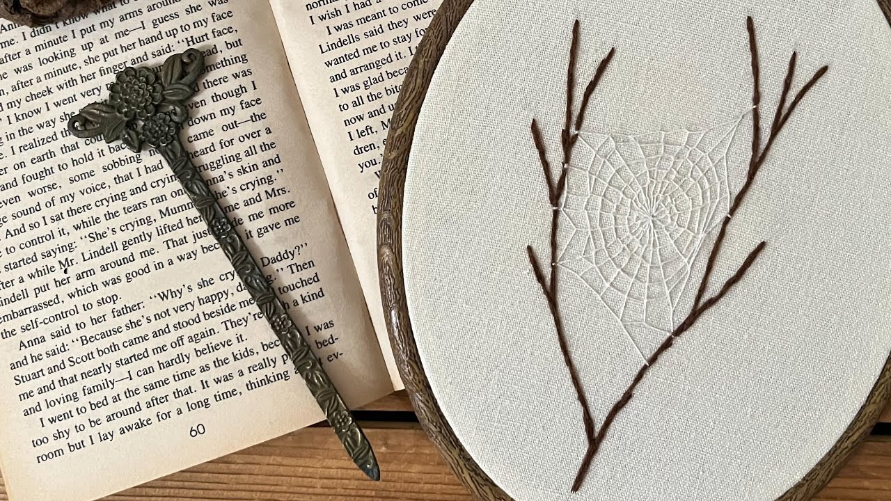 How To Embroider A Spider Web | Embroidery For Beginners - YouTube