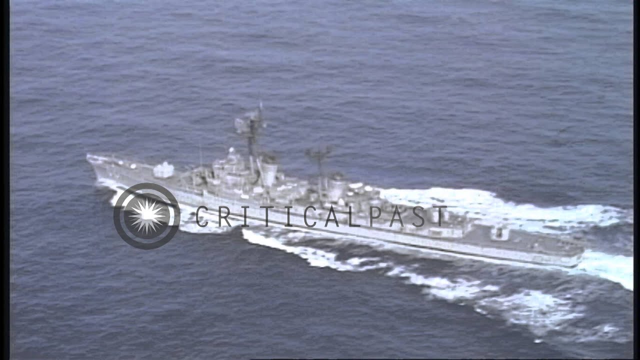 USS Destroyer ship Turner Joy 951 underway in the Gulf of Tonkin. HD ...