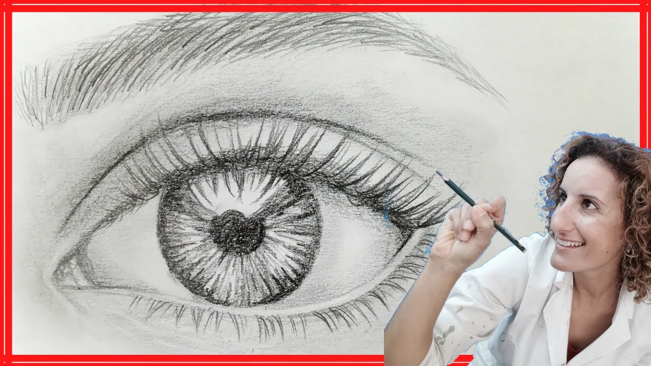 COMO DIBUJAR UN OJO REALISTA (TRUCO cejas+pestañas) - YouTube