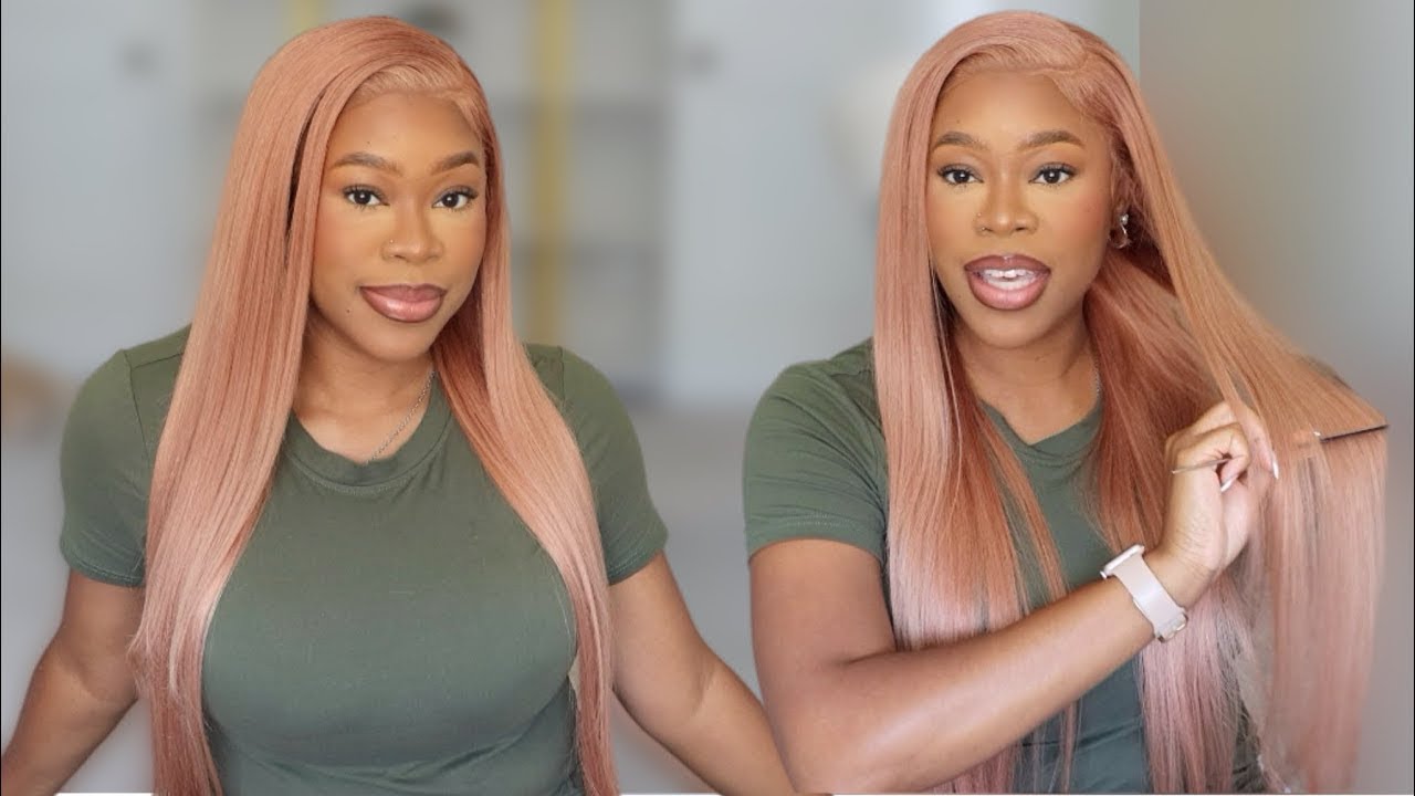 Rose Gold Blonde Hair Is Everything! Love this Affordable Wig! # ...