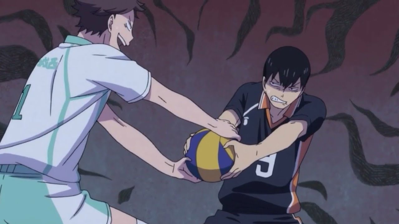 Kageyama and Oikawa Fight Over The Ball - YouTube