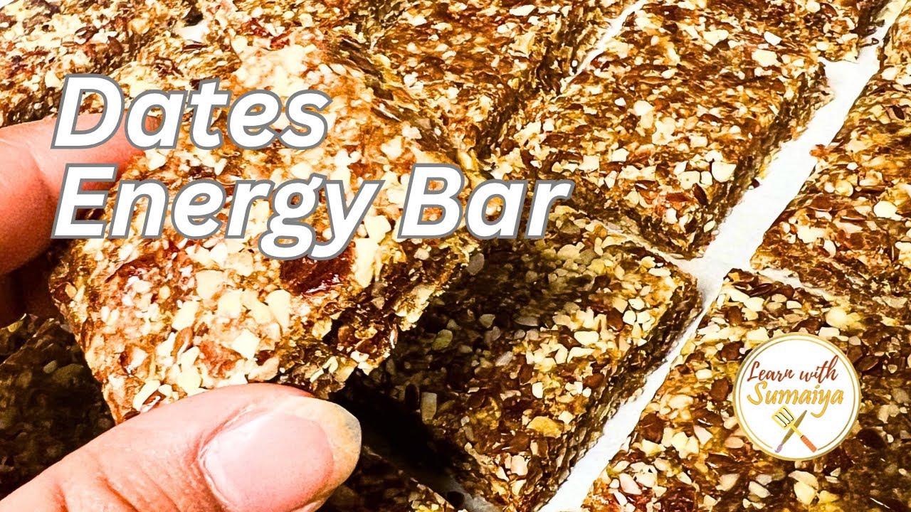 Healthy Dates Nuts Energy Bar | Protein Bar Recipe - YouTube