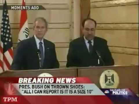 Shoe thrown at Bush 02.mp4 - YouTube