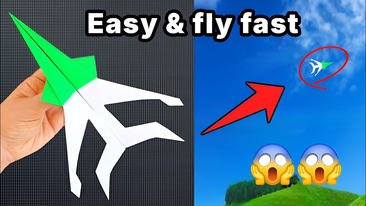 How to make an easy paper airplanes that flies far and fast - YouTube