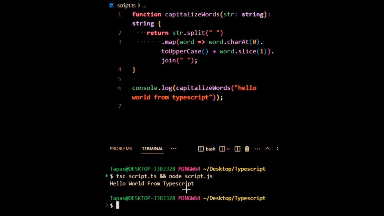 Capitalize First Letter of Each Word in TypeScript | #shorts #theroxycoder #coding - YouTube