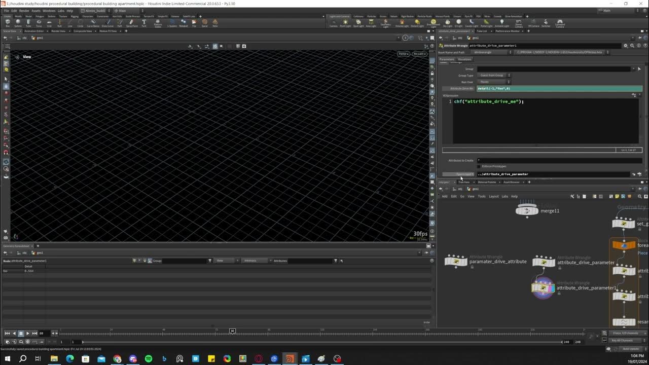 how to use attribute to drive a parameter in houdini - YouTube