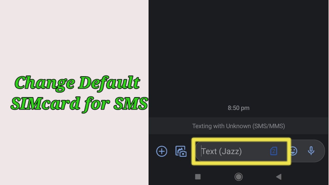 How to change default SIMcard for SMS in Redmi note 10 Or Other Andriod ...