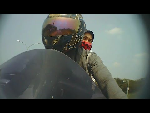 Ditemani CEWEK CANTIK 😍😘 BERHIJAB Perjalananku Petualanganku Motor Sport FULL FAIRING SUZUKI THUNDER