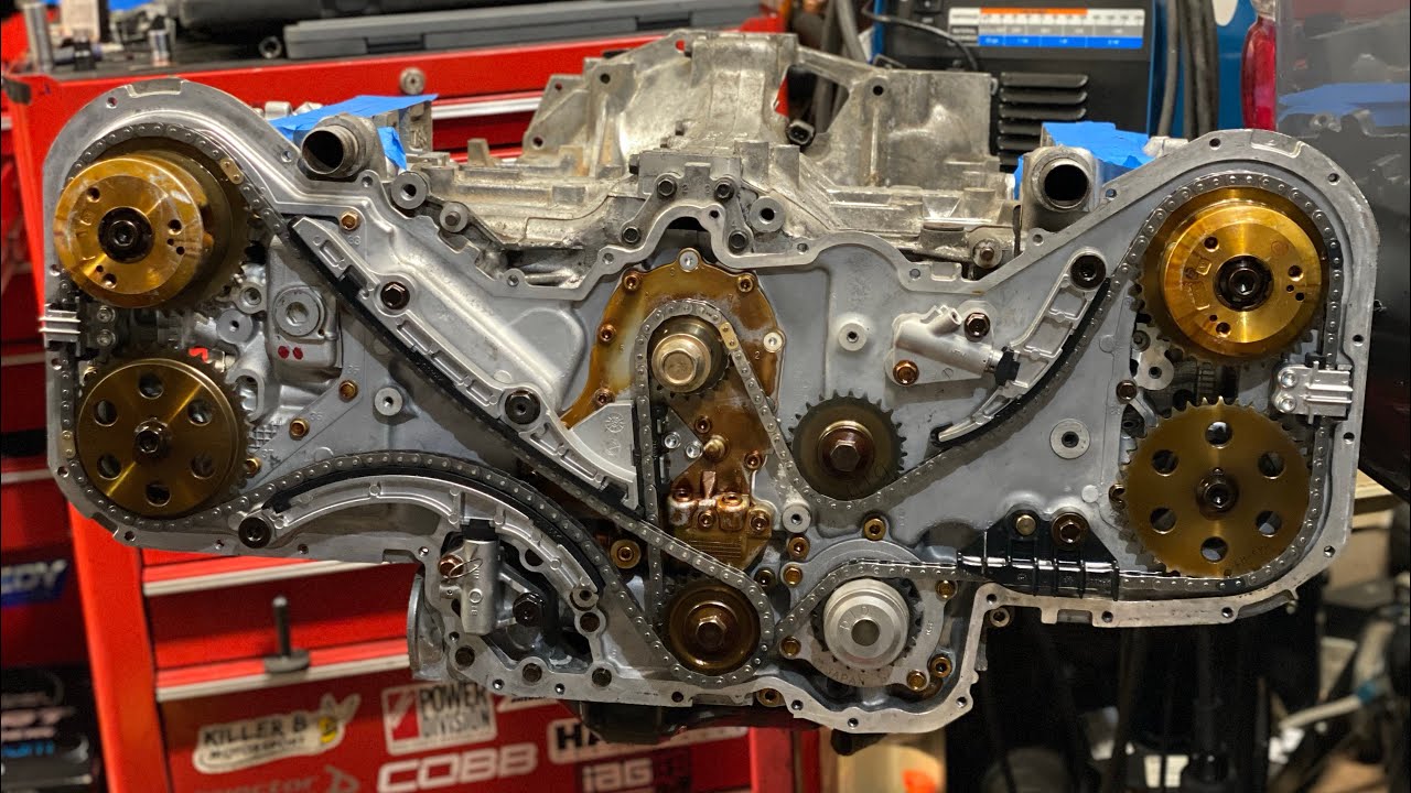 Timing chain install on my EZ30 rebuild - YouTube