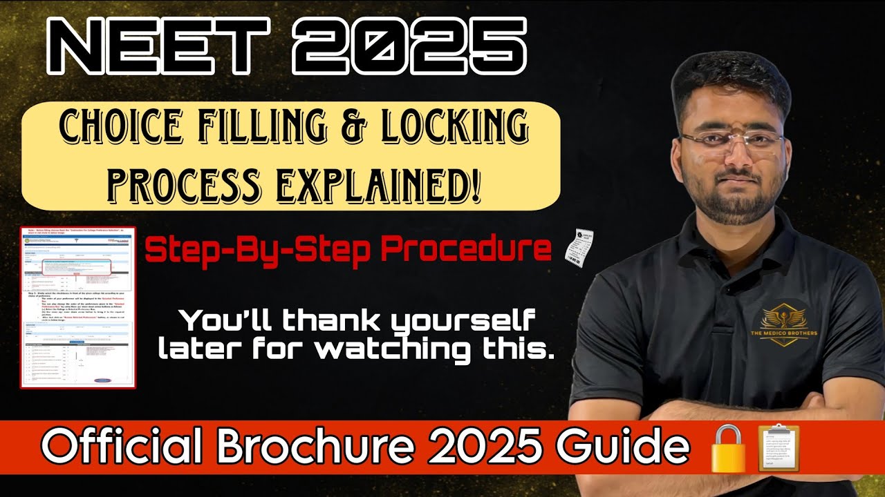 MP MBBS Choice Filling & Locking Process Explained! | Official Brochure 2025 Guide 🔒📋| #NEET # ...