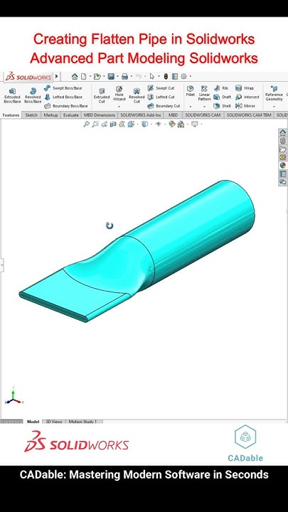 Creating Flatten Pipe in Solidworks - Advanced Part Modeling Solidworks #solidworkscrimpedpipe ...