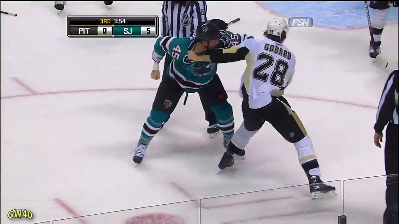 Lowlights: Penguins vs Sharks (11-7-2009) - YouTube