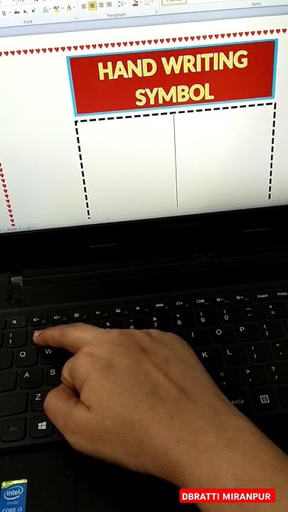 HANDWRITING SYMBOL | keyboard shortcuts | computer | msword #shorts ...