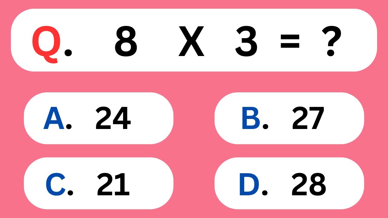 Multiplication & Division Quiz|Multiplication Table Quiz For Kids|Maths ...