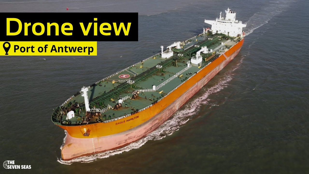 Drone video of oil tanker 'Eagle Hamilton' - Shipspotting 2023! - YouTube