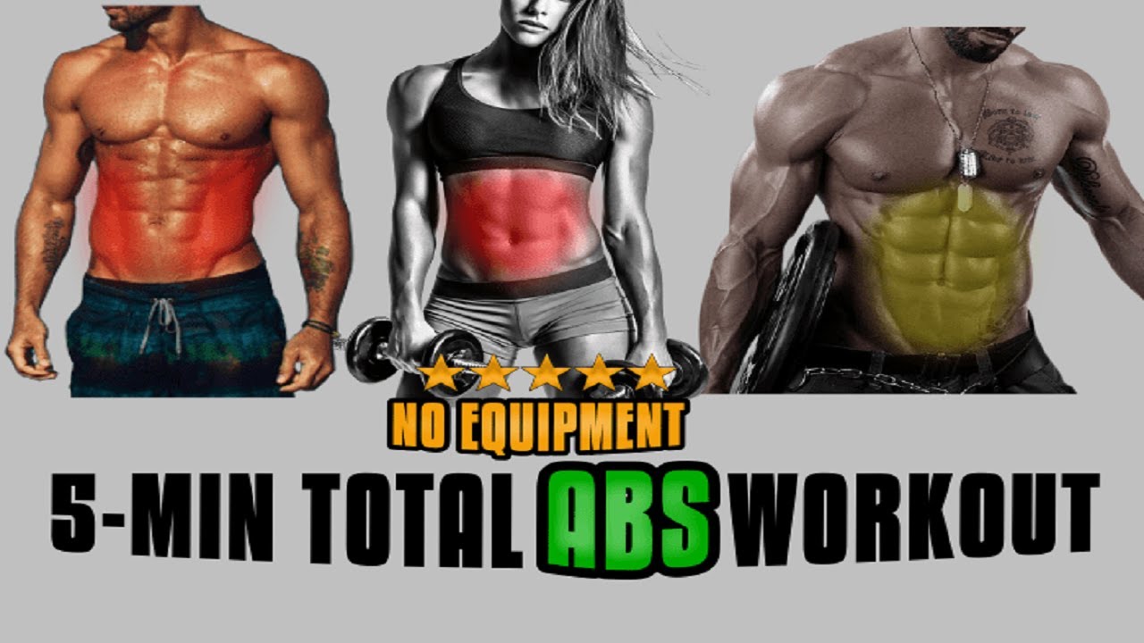 5 Minute Total Abs Workout at Home - Beginner Level - YouTube