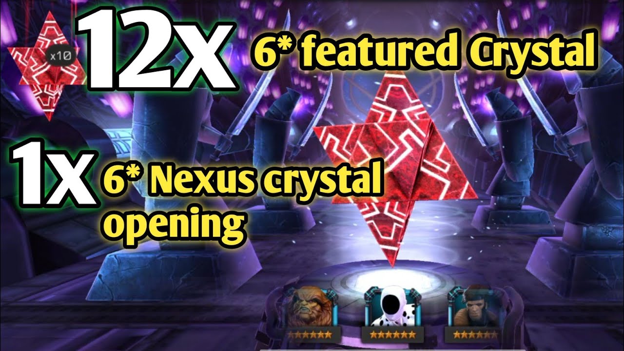 12x 6* Featured crystal & 1x Nexus opening MCOC. - YouTube